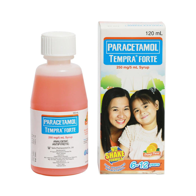 TEMPRA FORTE Paracetamol 250mg / 5mL Syrup 120mL Orange price in the ...